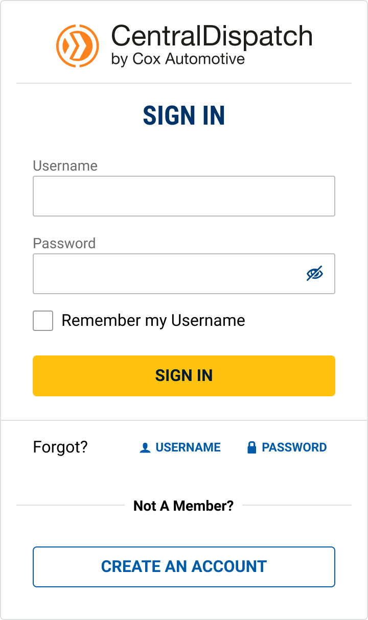 Multi-Factor Authentication of Central Dispatch Accounts - Central Dispatch
