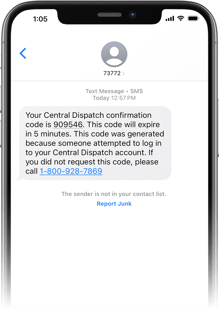 Multi-Factor Authentication of Central Dispatch Accounts - Central Dispatch