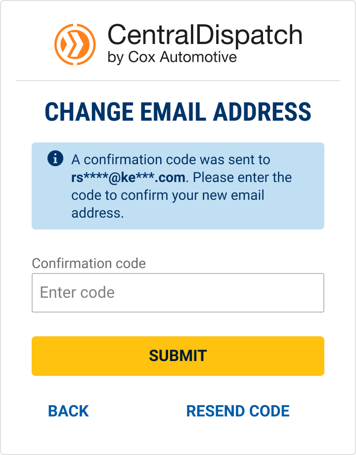 Multi-Factor Authentication of Central Dispatch Accounts - Central Dispatch