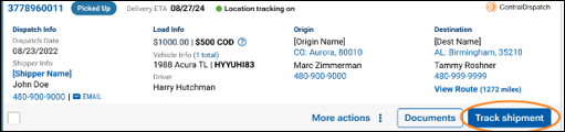 Real-Time Tracking - Central Dispatch