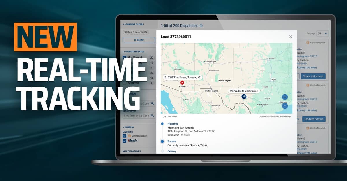 Streamline communication with Real-Time Tracking! - Central Dispatch