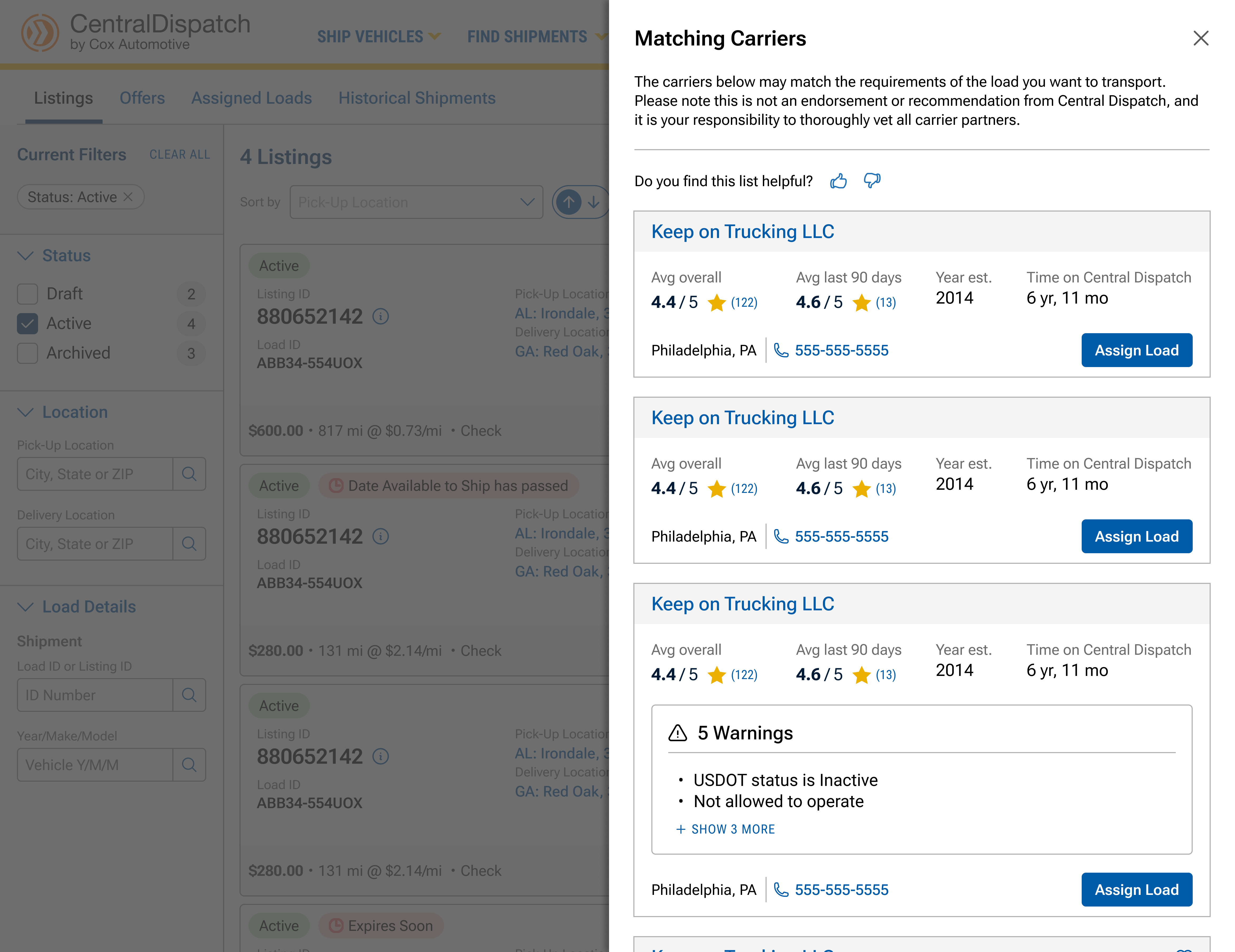 Find a Carrier for Premium Shippers - Central Dispatch